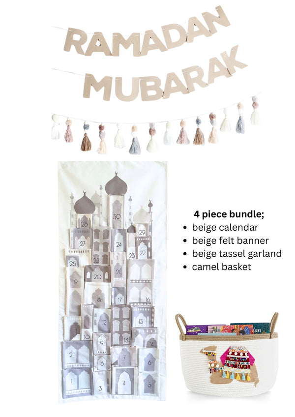 Beige Mosque 30 Day Pocket Ramadan Good Deed Calendar – Designed By Sanna