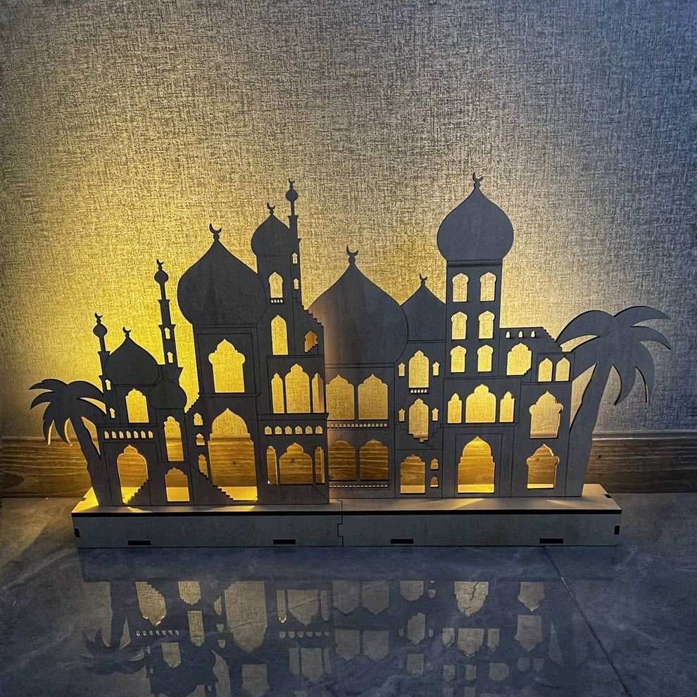 Decorative Light-up Wooden Mosque-Scape DIY Kit – Designed By Sanna